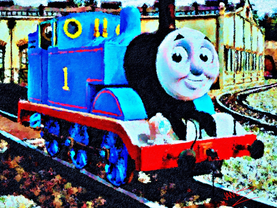 Fine Art Modern, Thomas the Tank Engine, Printable Wall Art Colourful ...