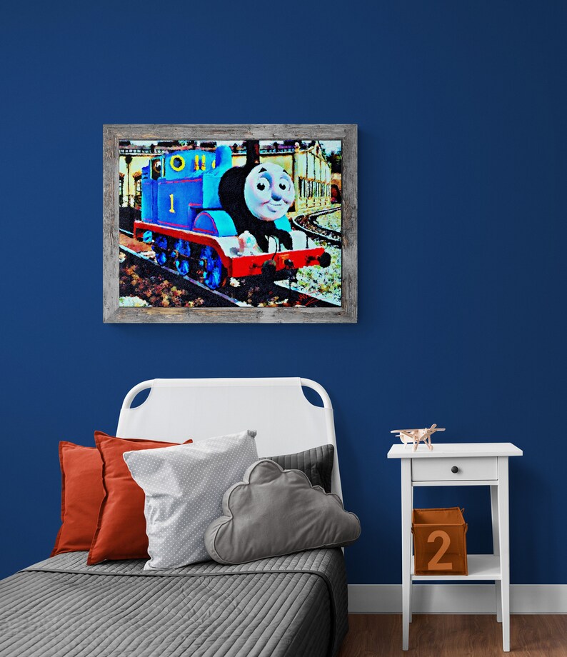 Fine Art Modern, Thomas the Tank Engine, Printable Wall Art Colourful ...