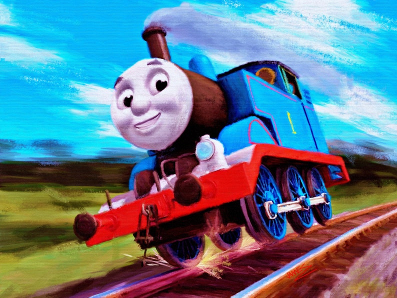 Fine Art Modern, Thomas the Tank Engine, Printable Wall Art, Thomas and ...