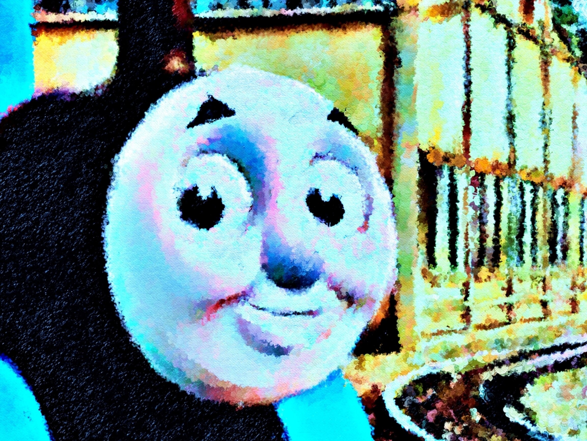 Fine Art Modern, Thomas the Tank Engine, Printable Wall Art Colourful ...