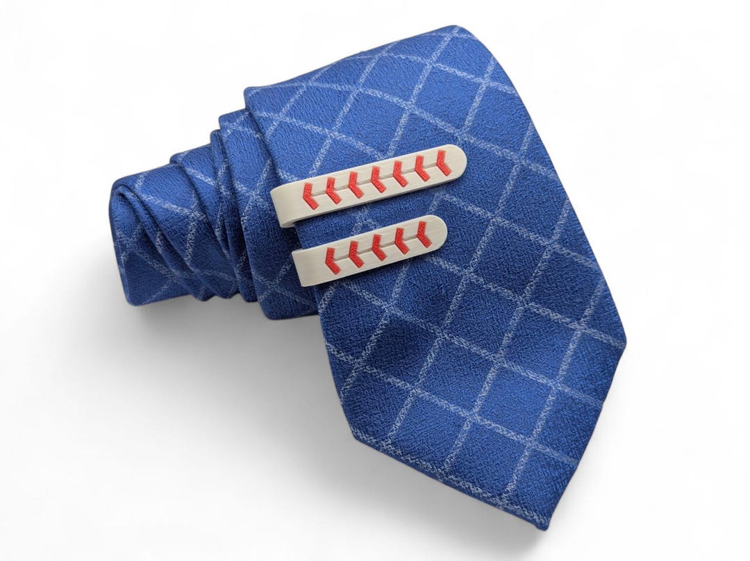Baseball Tie Bar, Sports Fan Gift, Baseball Stitching - Etsy