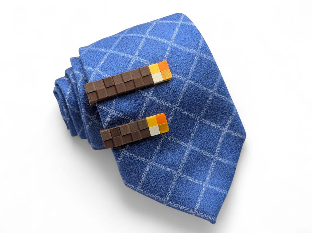 Minecraft Torch Tie Bar, 3D Printed Tie Bar, Minecraft Tie Clip, Gamer ...
