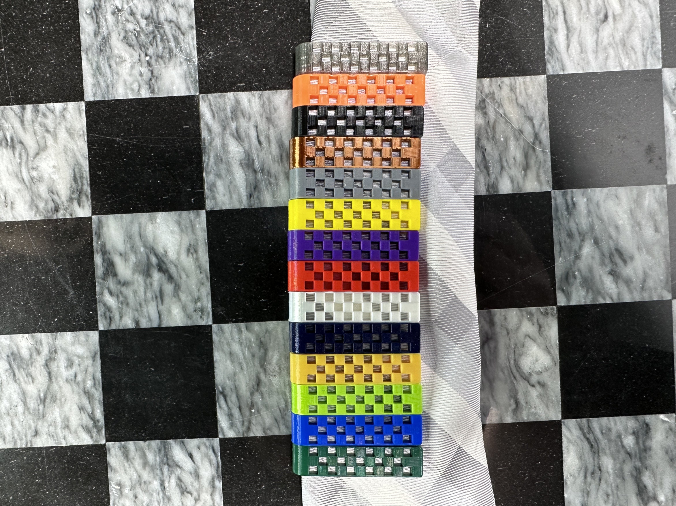 Chess Board Tie Bar, 3D Printed Checker Board Tie Clip, Check Mate for ...