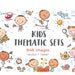 Kids Bundle Clipart. Doodle Cartoon Kids Clip Art Set. Children Vector ...