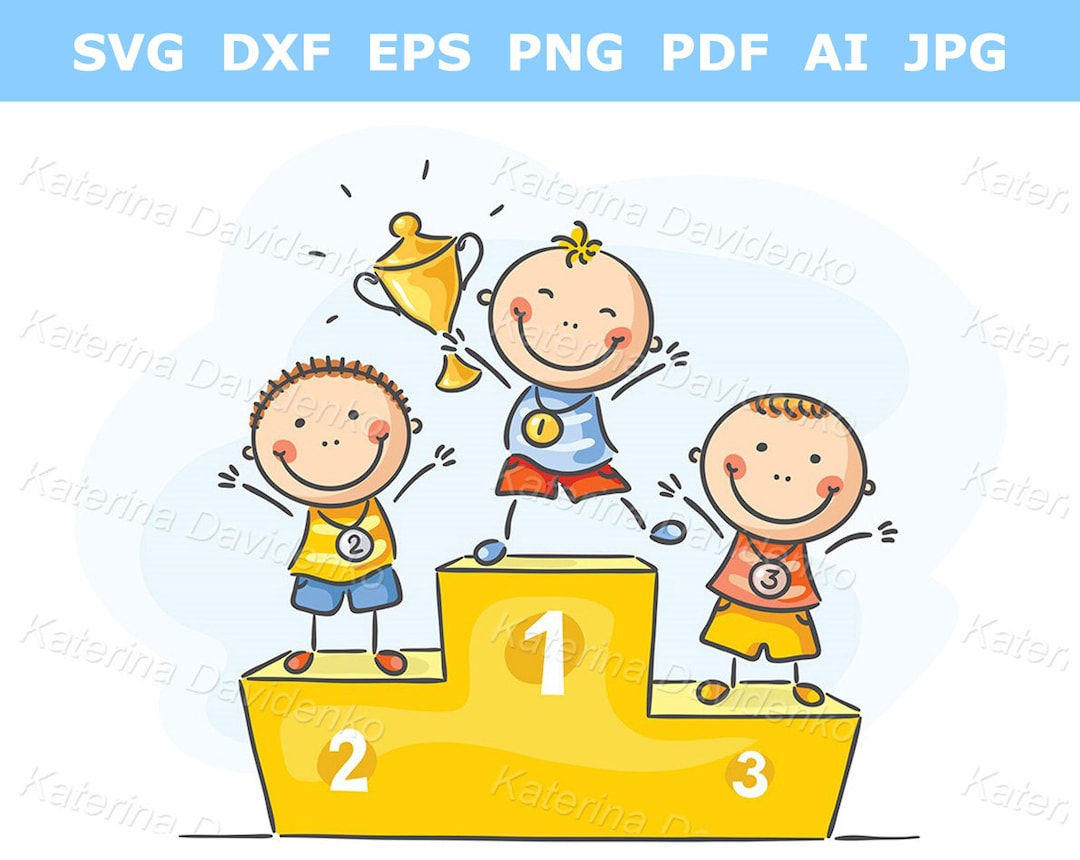 Winner Cartoon Clipart Of Children