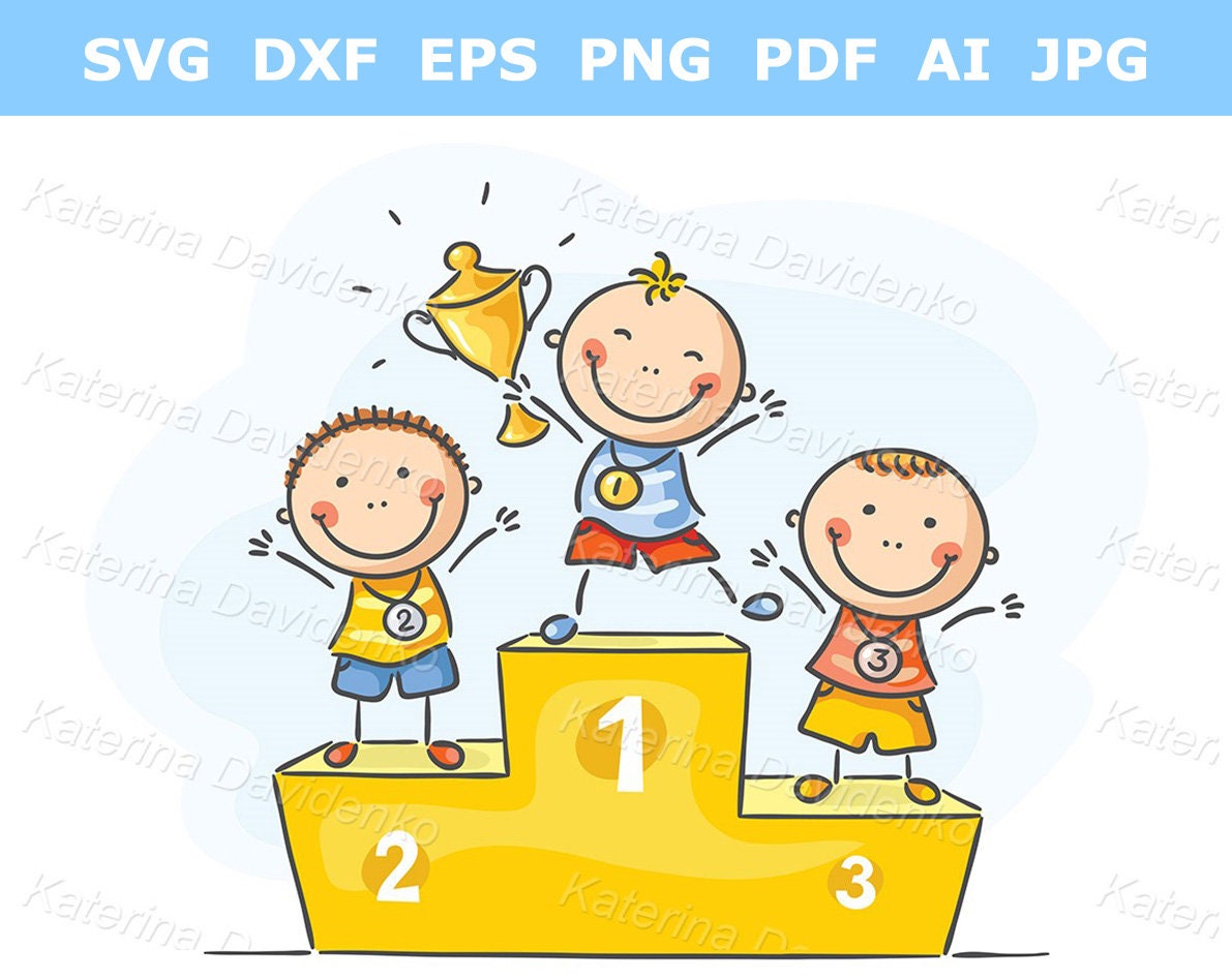 Winner Cartoon Clipart Of Children