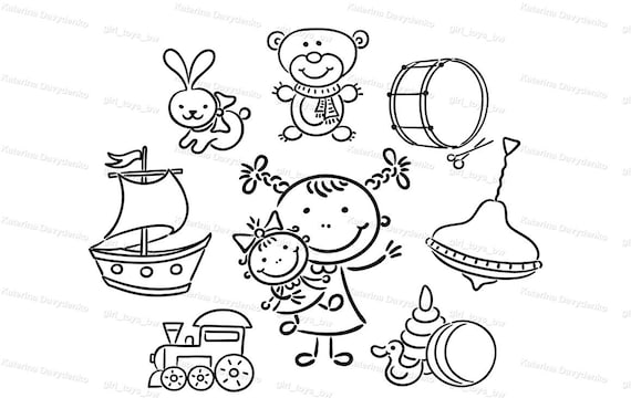 Toys Clipart Black And White