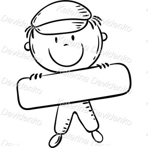 Weather and Seasons Clipart. Set of Cartoon Kids Holding Signs With ...