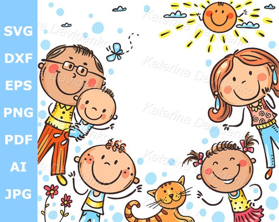 Parent And Children Clipart Border