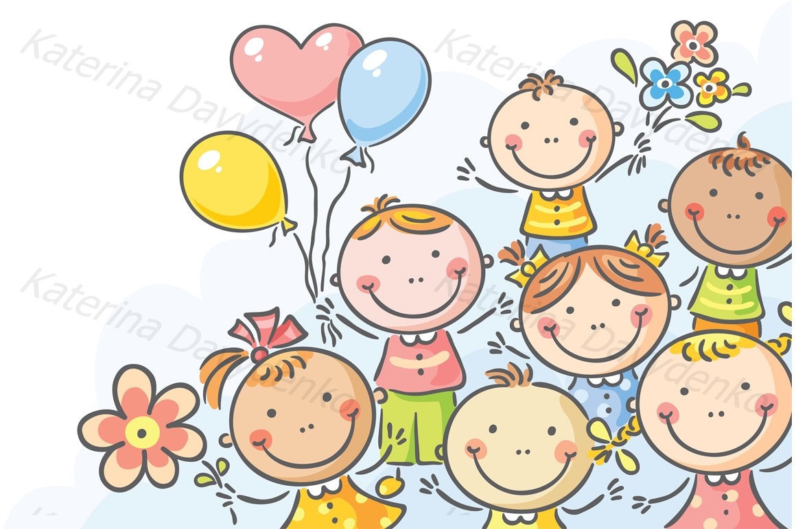 Cartoon Happy Doodle Kids Frames Borders Corners or Banners - Etsy UK