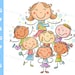 Happy Schoolkids With Their Teacher Clipart - School or Kindergarten ...