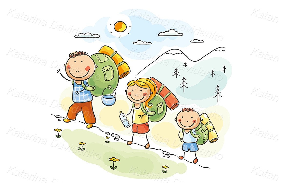 Family Walk Clipart