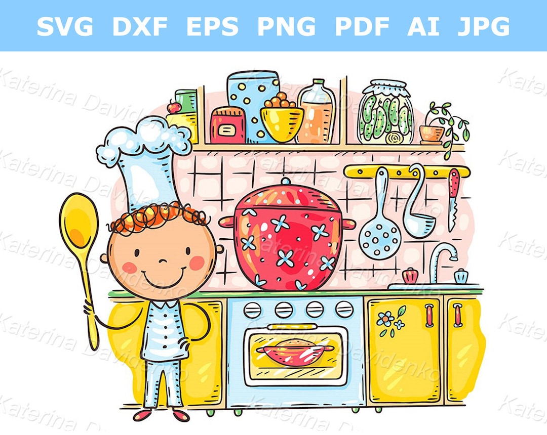 Kids Cooking Clip Art