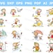 Seasons and Weather Clipart Set. Kids Illustrations of Different ...