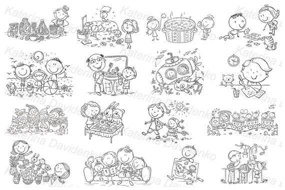 Black Family Of 4 Clip Art