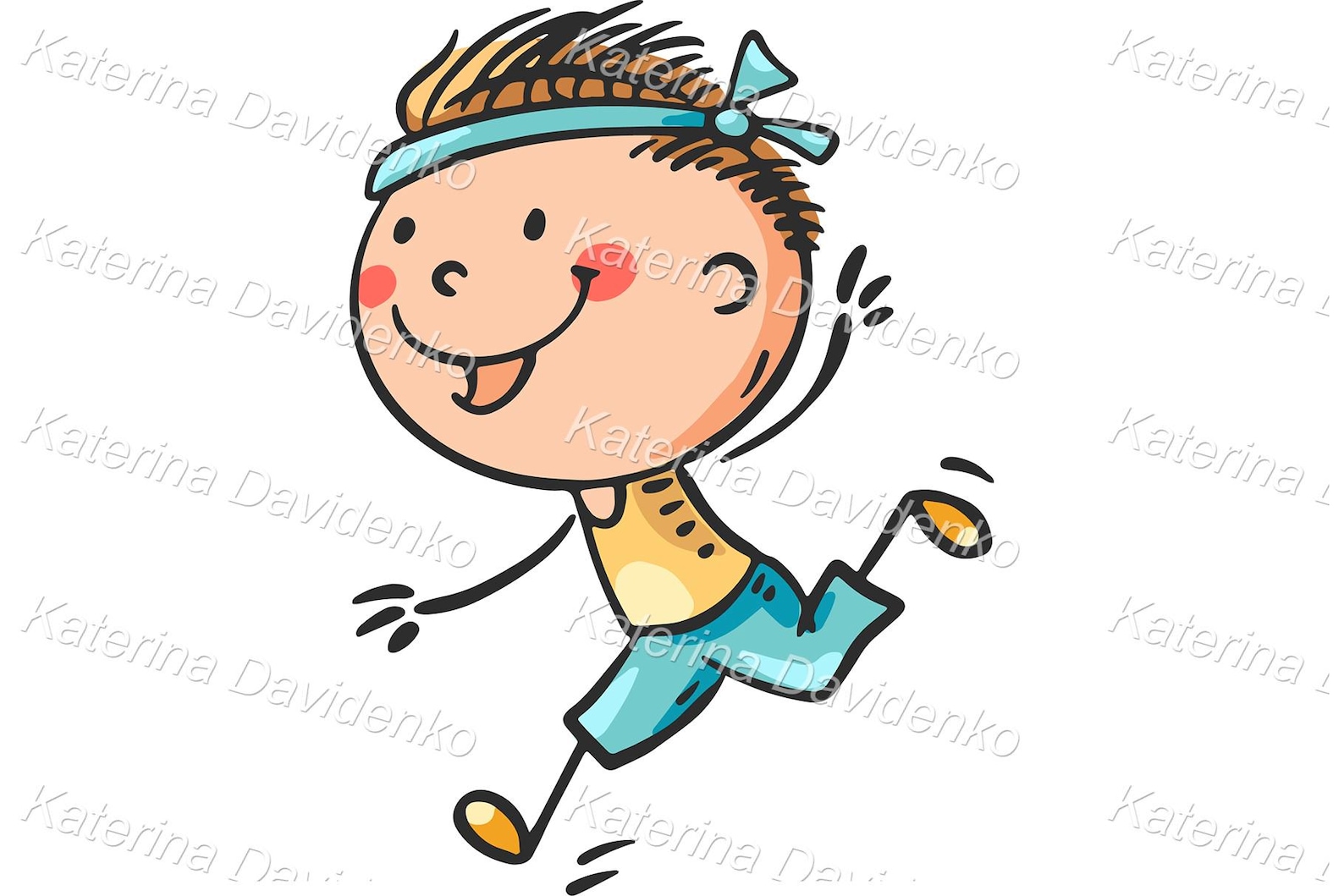 Cartoon Happy Kids Running Together Clipart, Cute Little Children ...
