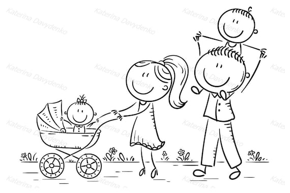 Family Clipart Outline