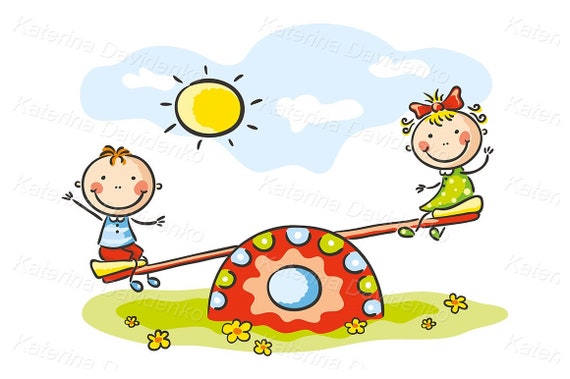 Playgrounds With Kids Clip Art