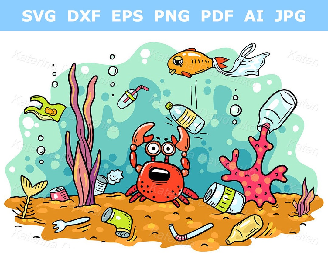 Sea Animals Suffer From Ocean Pollution With Plastics, Ecology and ...