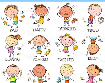 Feelings Faces Kids Png Emoji Clipart Emotions Clipart Educational
