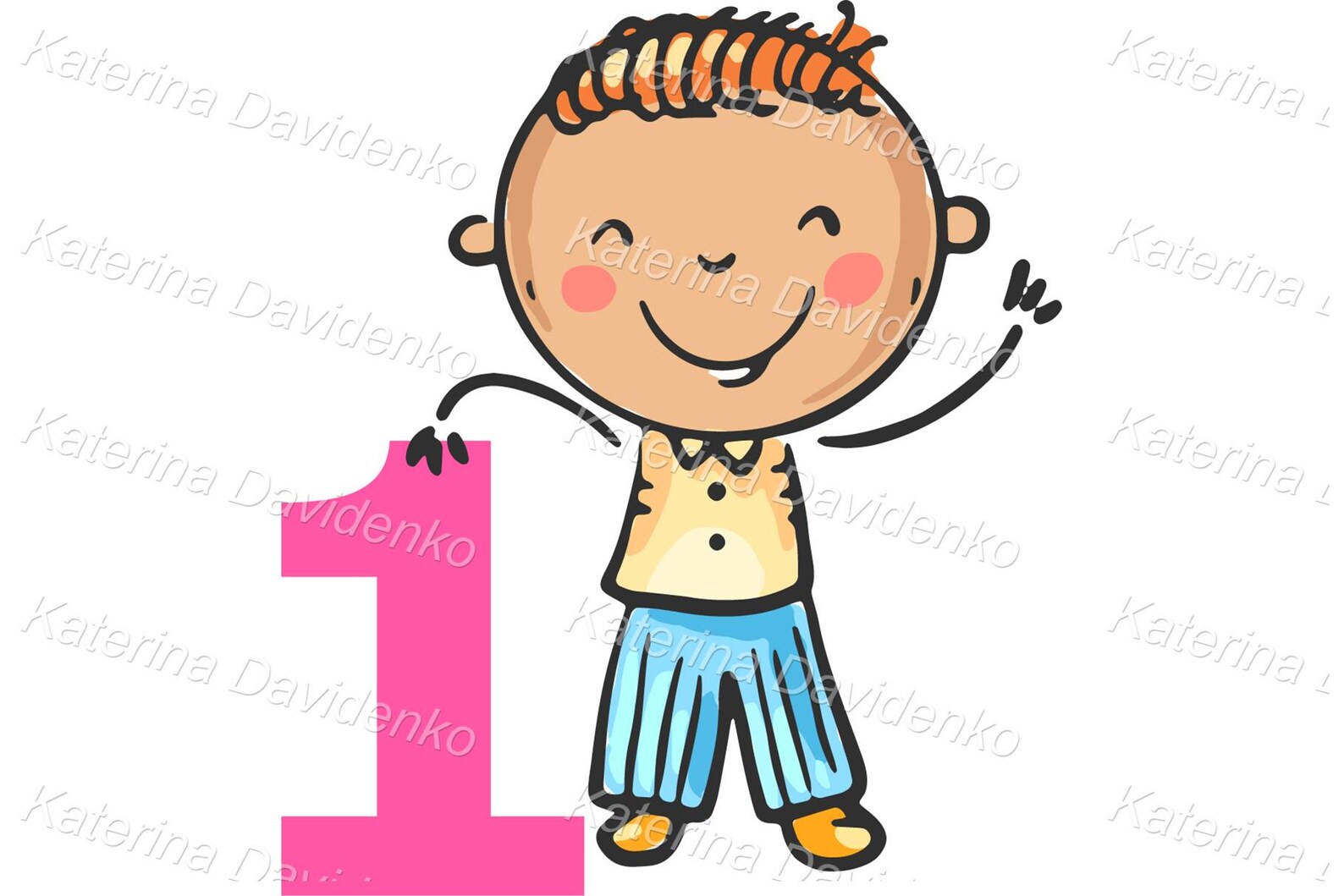 Children Holding Numbers Clipart. Teachers Resources. Numbers Kids ...