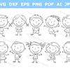 Cartoon Happy Kids Illustration Clipart - Image Files Commercial Use - Etsy