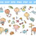 Hand Drawn Cartoon Chilren Doodle Cute Happy Kids Image Clipart Set - Etsy