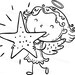 Doodle Cartoon Little Girl in an Angel Costume Holding a Star. Kid ...