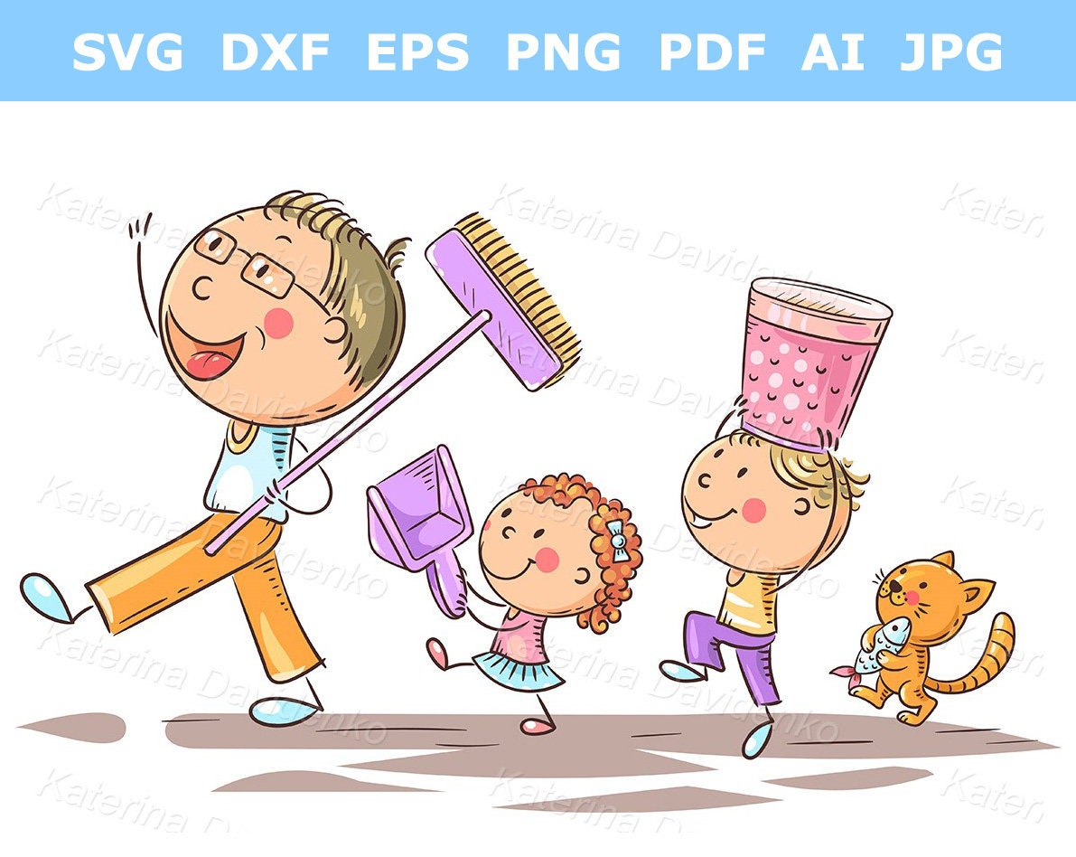 Kids Helping Parents Clipart