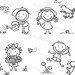 Cartoon Doodle Kids Clipart Children Activities Outdoors Clip - Etsy