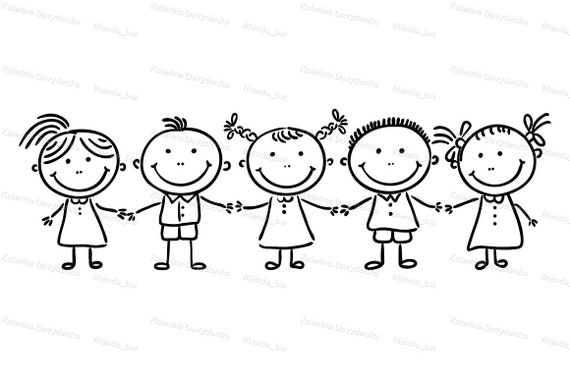 Children Clipart Outline