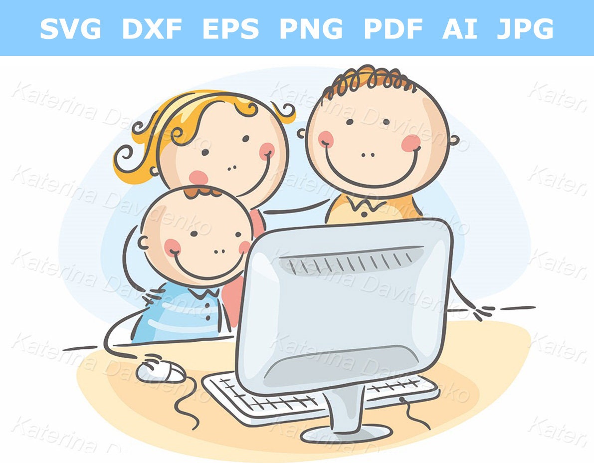 Happy Computer Clip Art