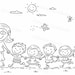 Happy Cartoon Kindergarten Kids Clipart. Kids and Their Teacher on a ...