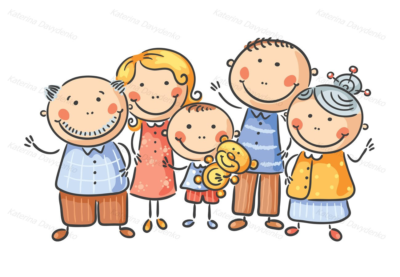 Small Family Cartoon