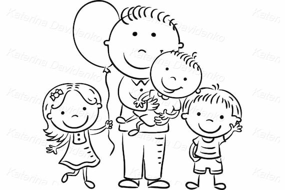 Father Clip Art Black And White