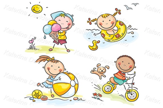 Outdoor Games For Kids Clipart Images