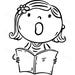Hand Drawn Children Choir Clipart. Outline Kids Choir. Cartoon Children ...