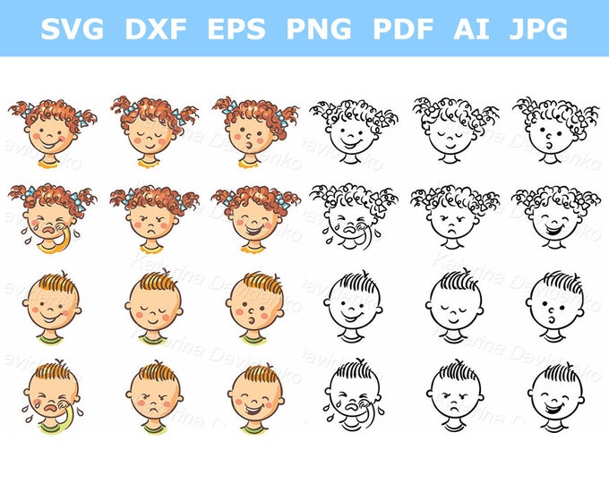 Feelings Faces Kids Png, Emoji Clipart, Emotions Clipart, Educational ...