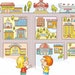 Cartoon Illustration of City Plan and Buildings With Signs. Back to ...