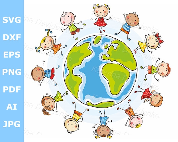 Kids Around World Clip Art