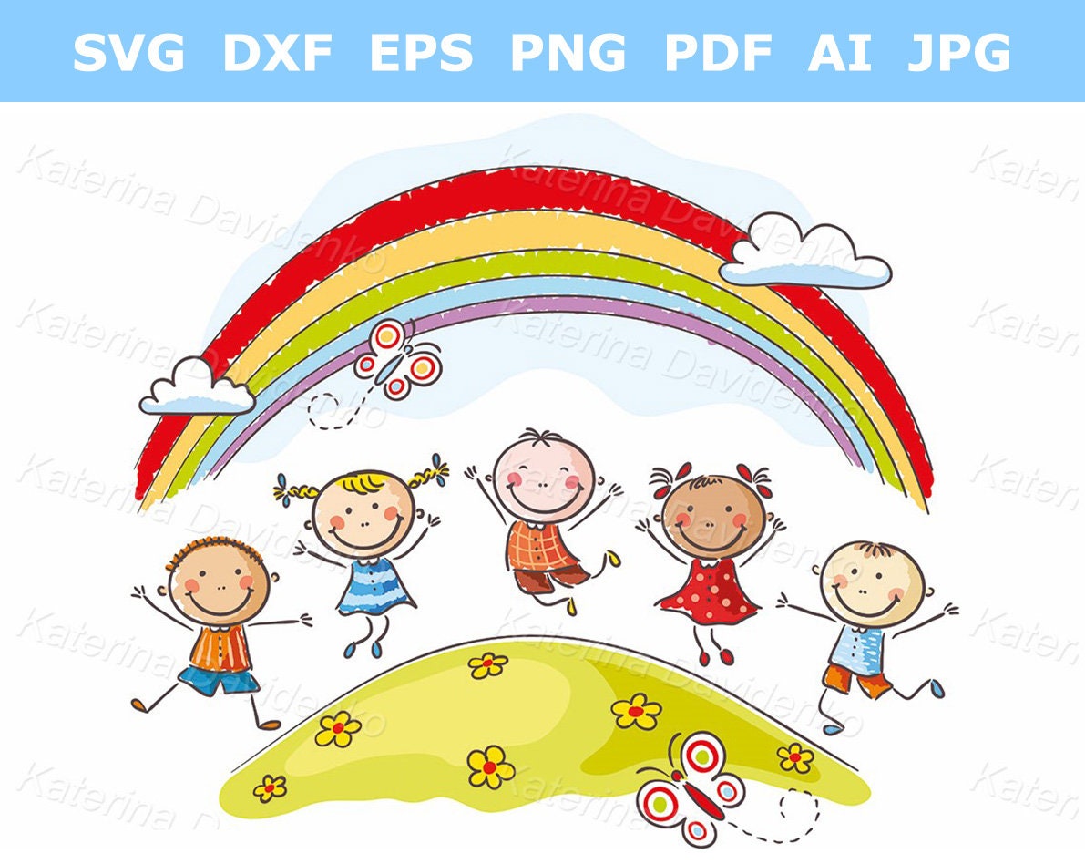 Kid Rainbow Clip Art