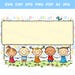 Happy Kids Standing Outdoors in a Row and Holding Big Banner Svg ...