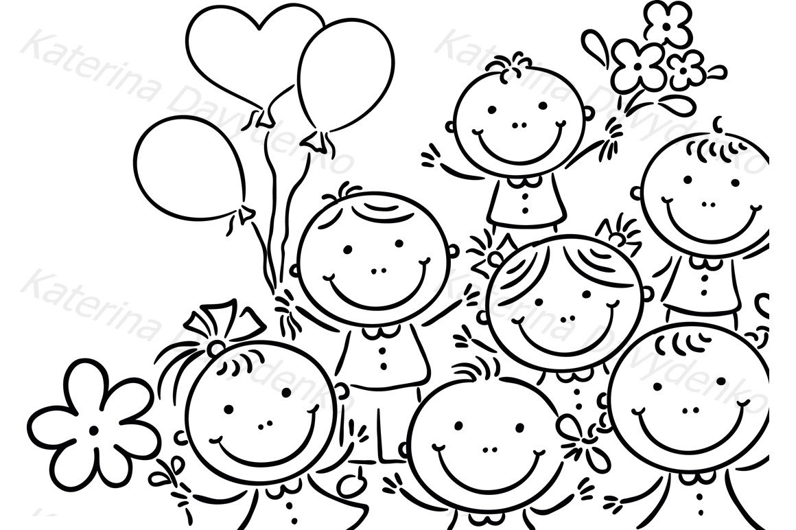 Cartoon Happy Doodle Kids Frames Borders Corners or Banners - Etsy UK