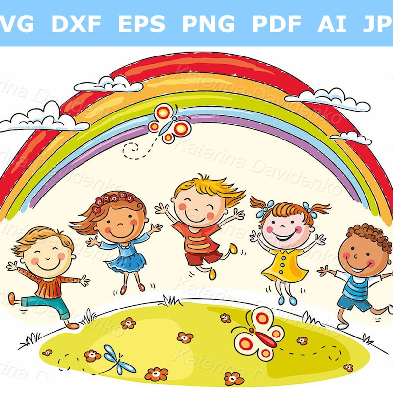 Rainbow Kids Drawing Pdf - Etsy UK