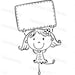 Cute Preschool Children Holding Blank Signs. Cartoon Clipart Set ...