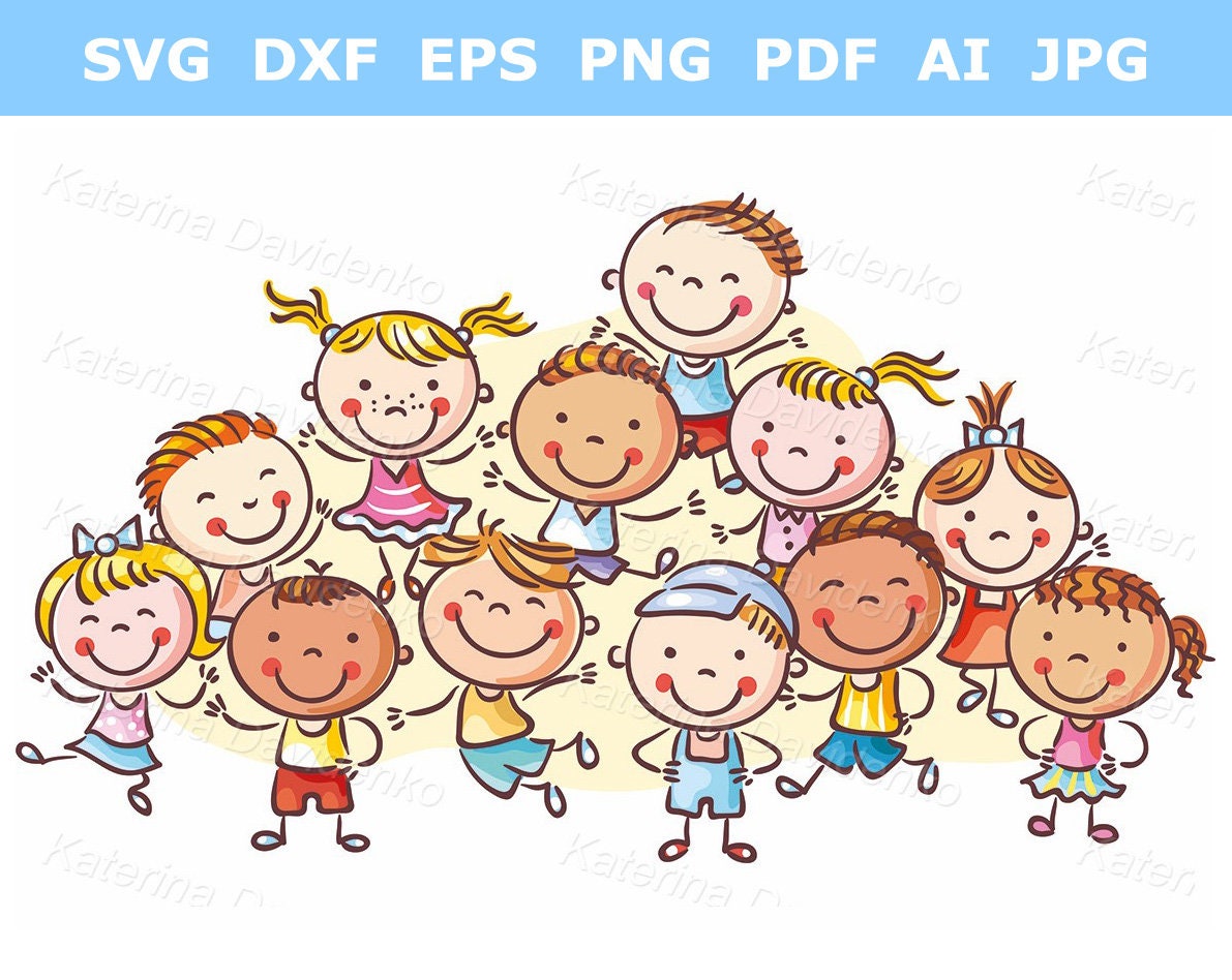 Group Of Cartoon Kids