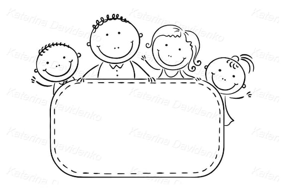 Parent And Children Clipart Border
