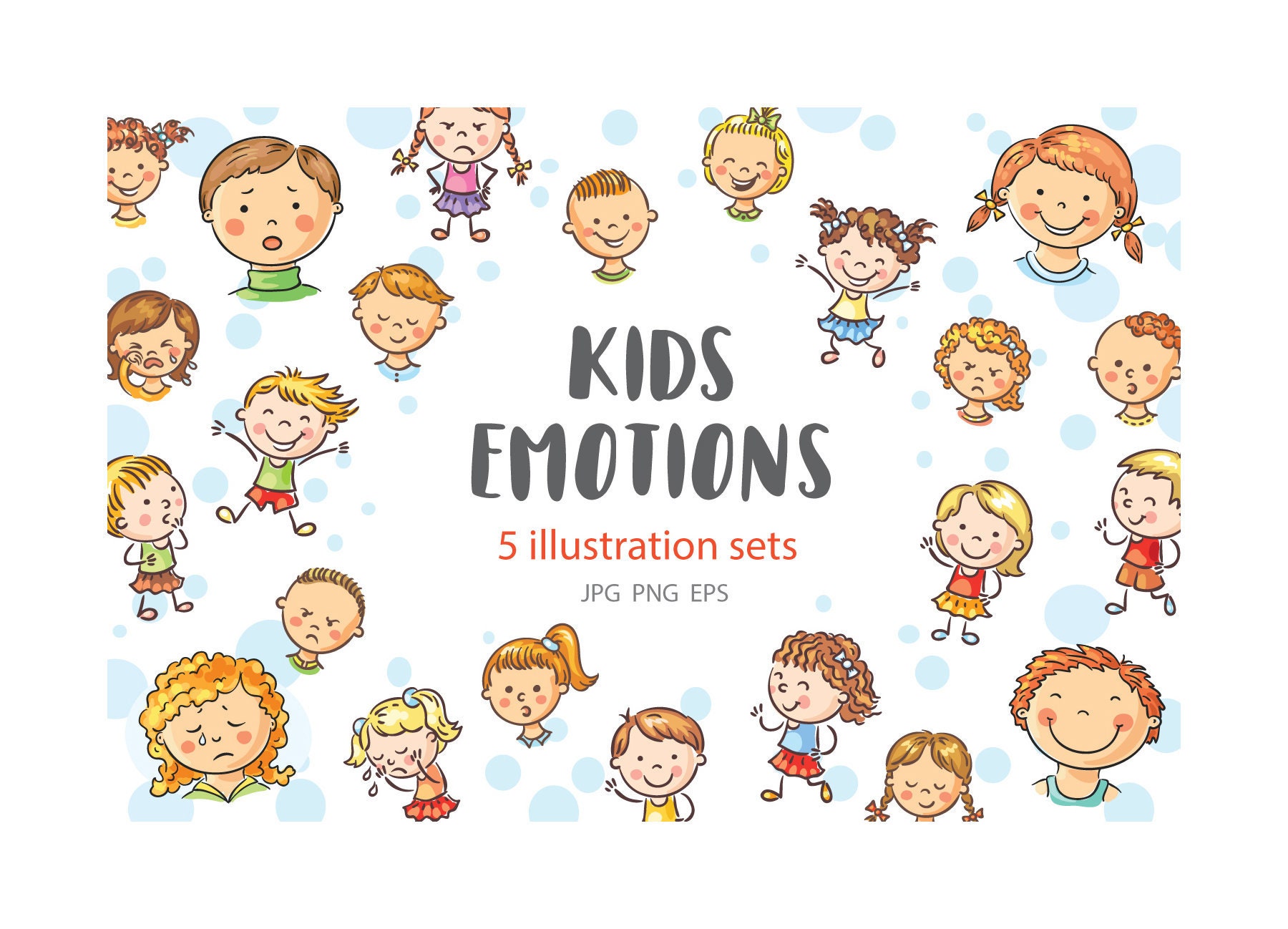 Kinder Emotionen Bundle Kinder mit verschiedenen Emotionen | Etsy