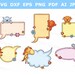 Cartoon Animals With Speech Bubbles Clipart for Kids Stick - Etsy