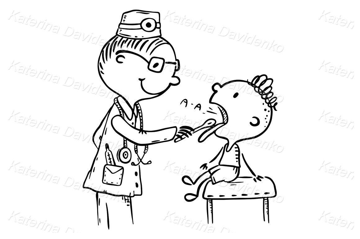 Clipart Black And White Doctor